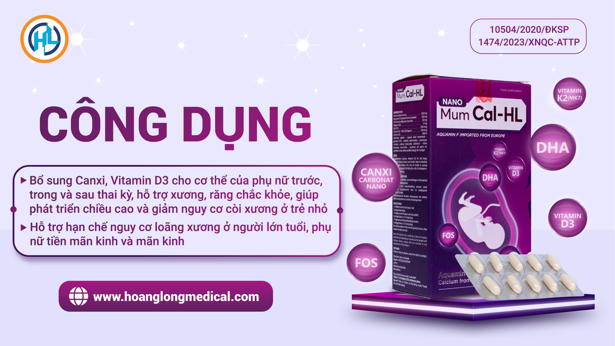 Nano Mumcal HL - Sản phẩm canxi được kết hợp từ canxi hữu cơ chiết xuất ...